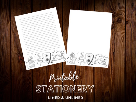 Halloween Witch Printable Stationery