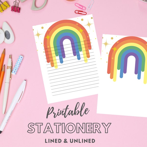 Rainbow Stationary - Etsy