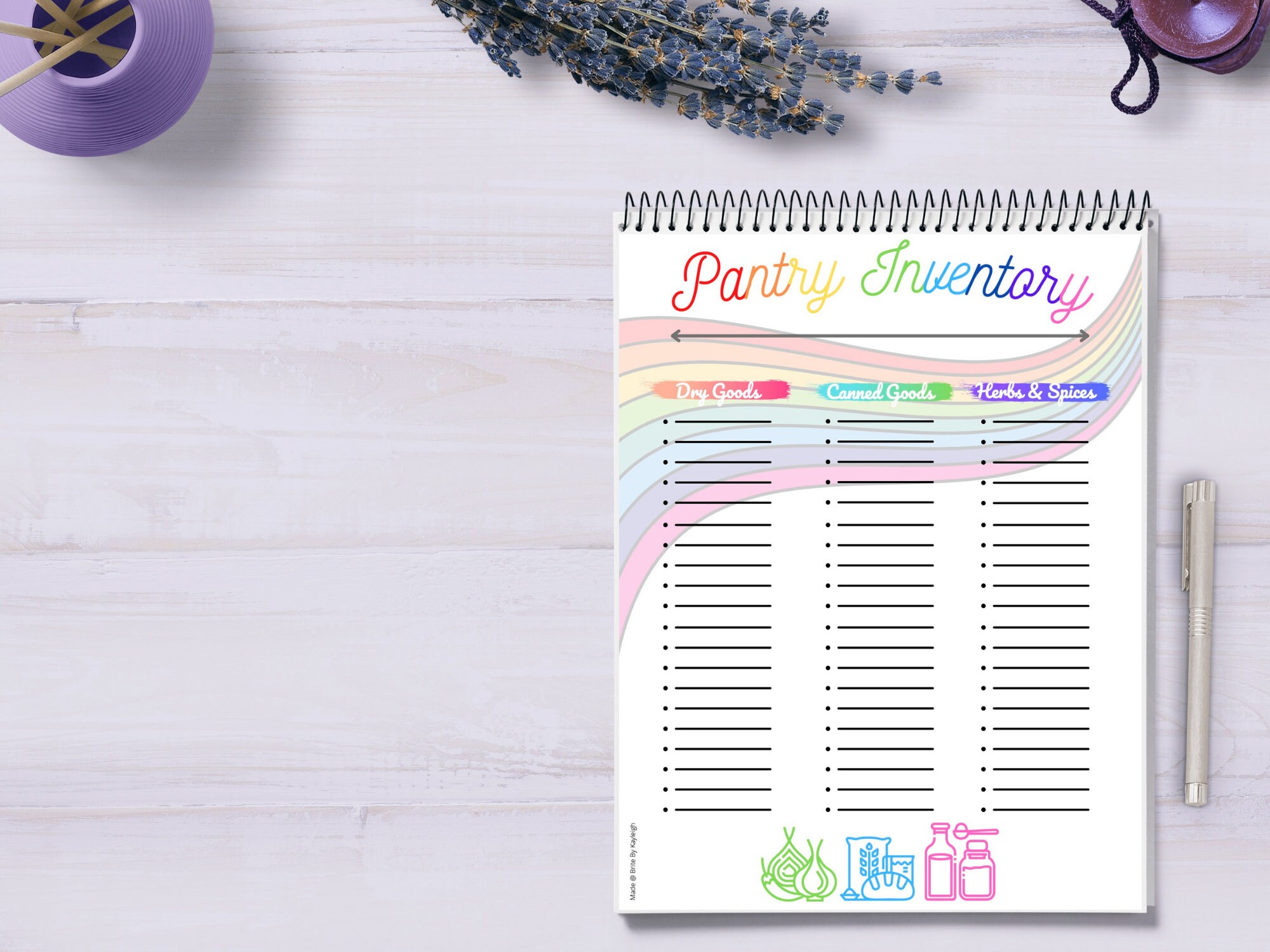 Bright Printable Meal Planner Bundle, Weekly Meal Planner, Monthly Meal ...
