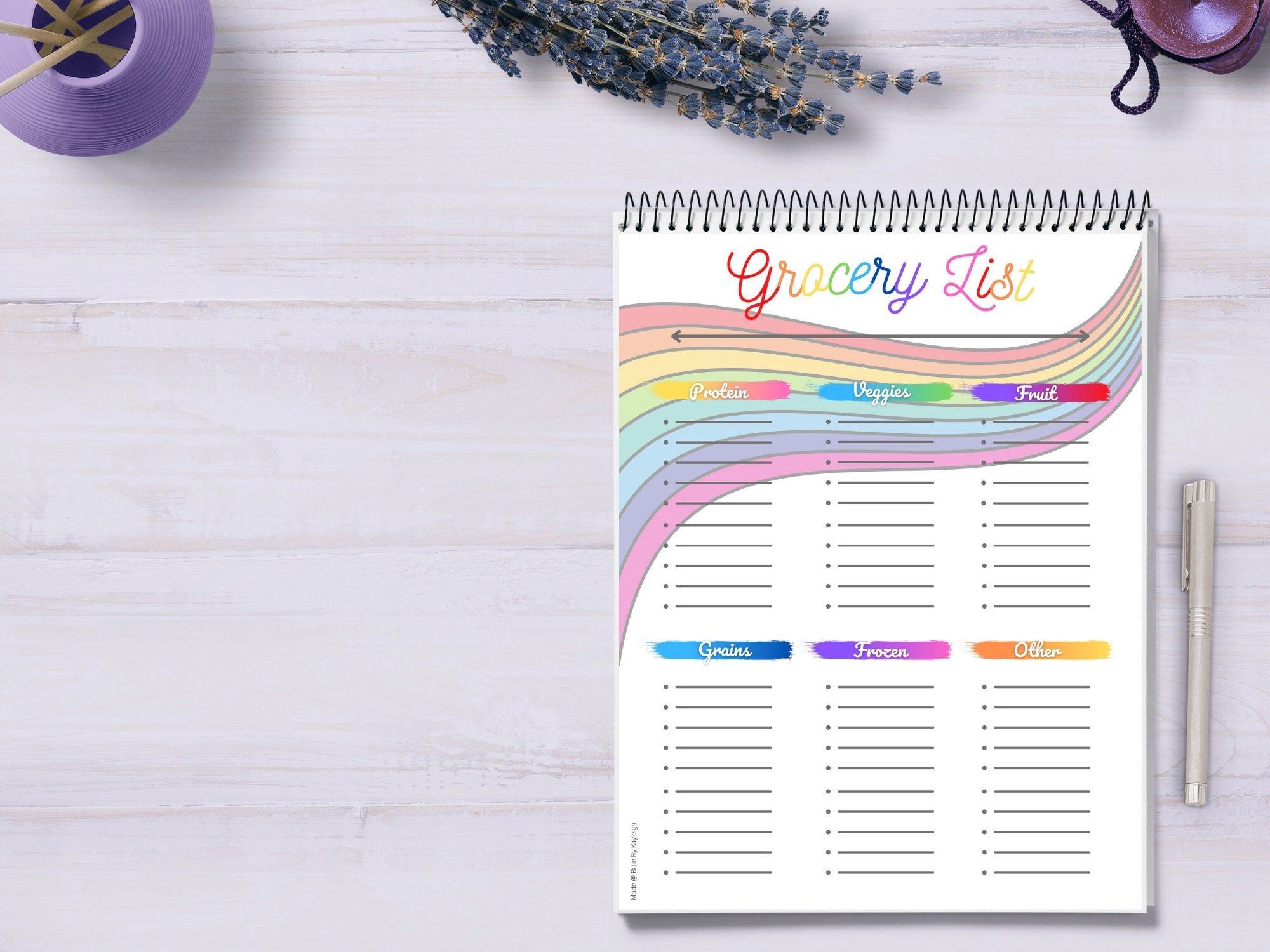 Bright Printable Meal Planner Bundle, Weekly Meal Planner, Monthly Meal ...