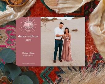 Disco Ball Save the Date - Etsy
