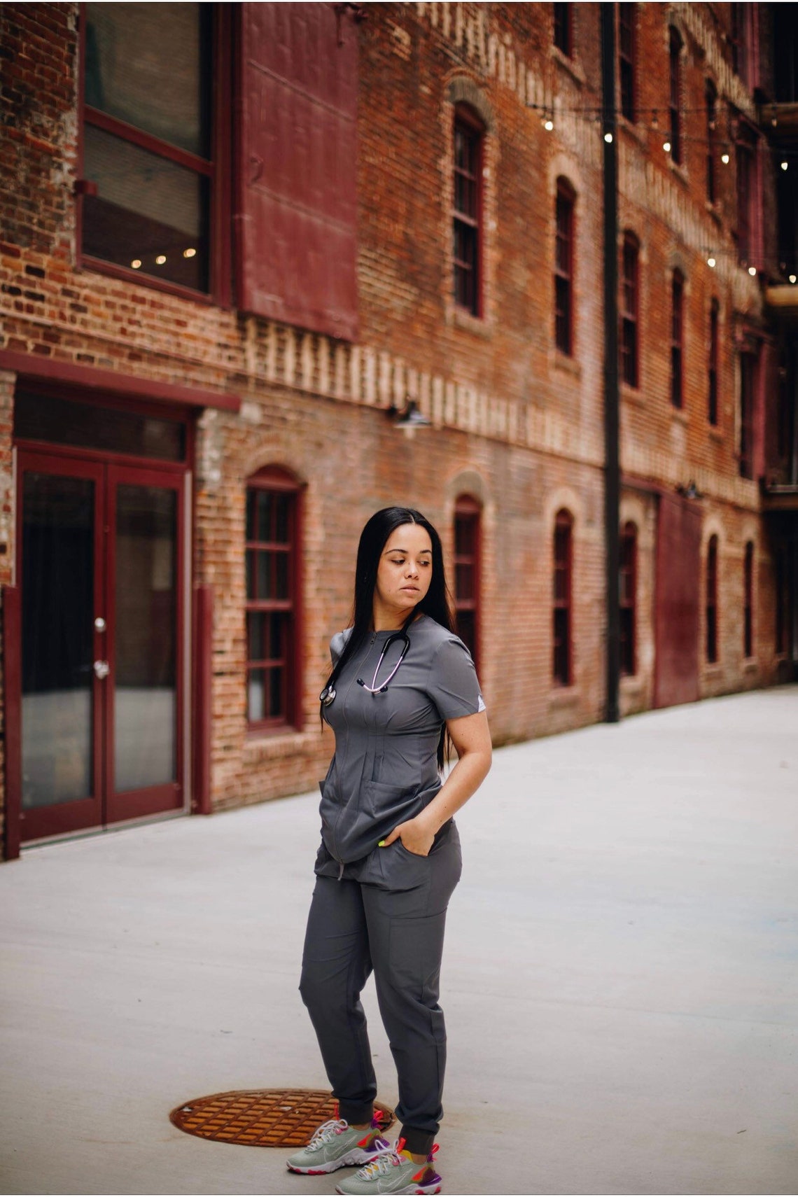 24K Scrubs Jogger Scrub Top Four Way Stretch Scrub Top Medical Apparel ...