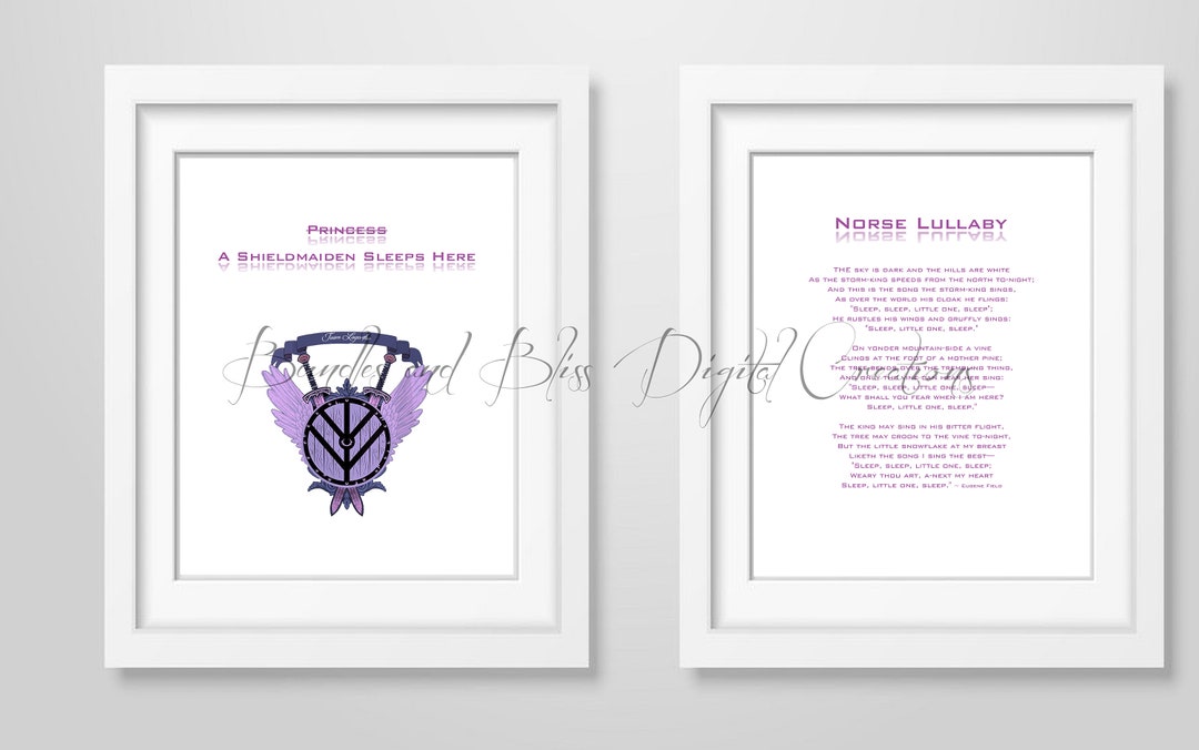 Viking Inspired Nursery Art,shield Maiden,baby Nursery,digital Art ...