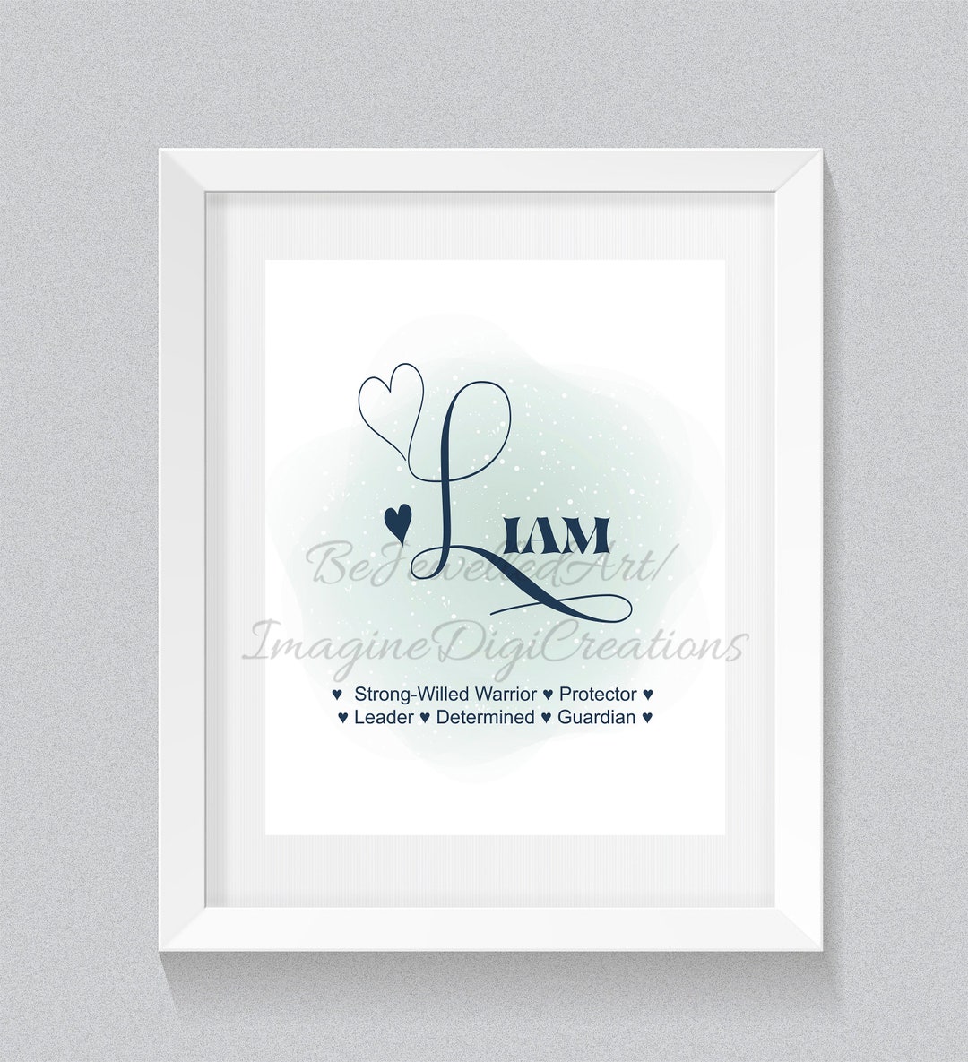 Liam, Personalized Baby Gift, Personalized Name Meaning, Baby Shower ...