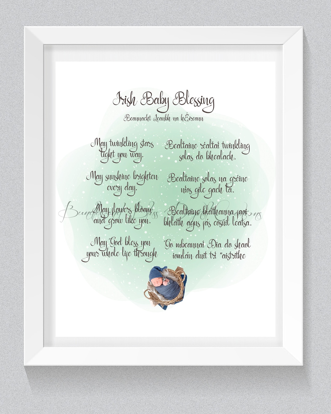 Irish Baby Blessing Print, Gaelic Nursery Decor (digital Download) - Etsy