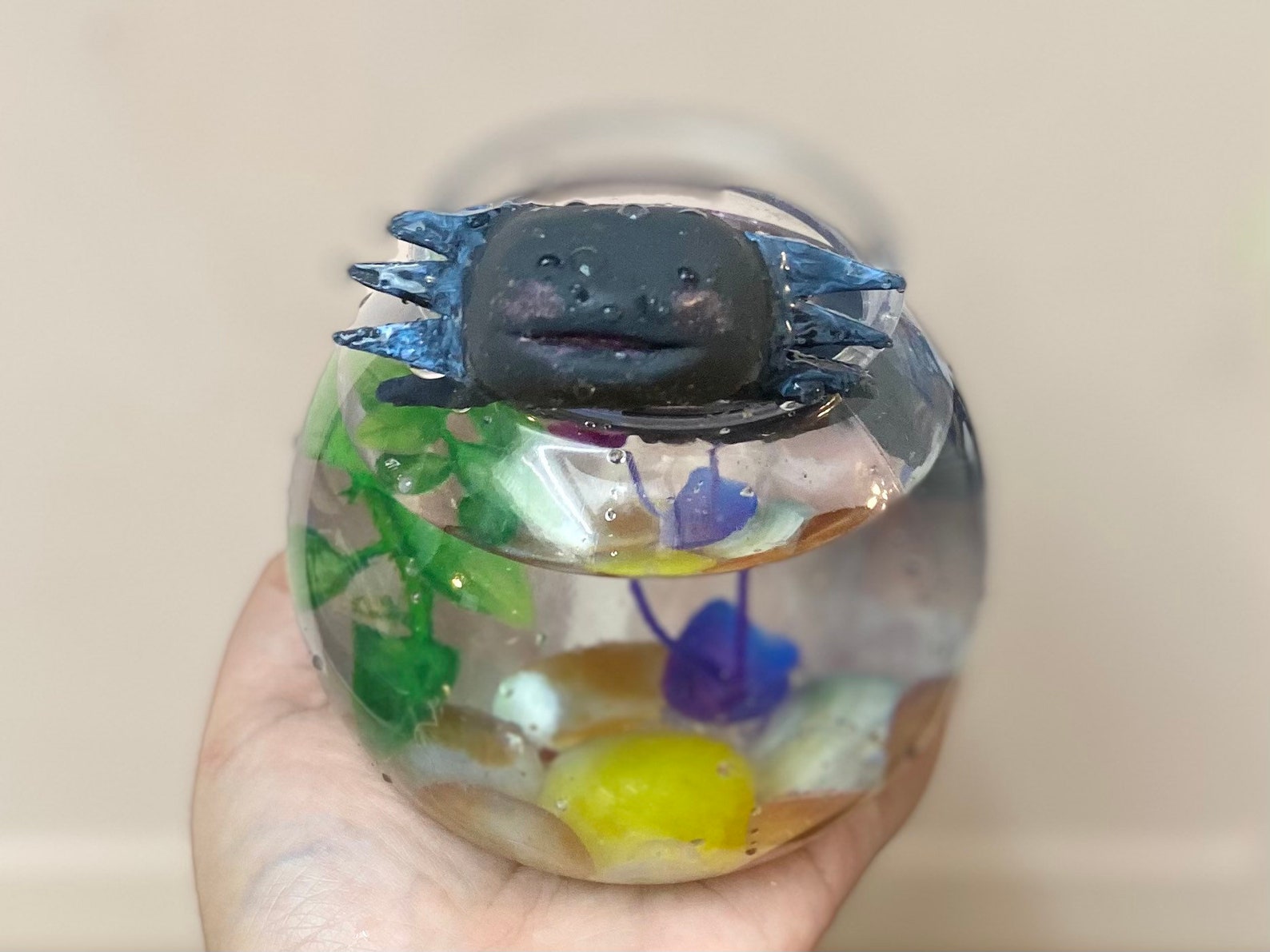 Black Axolotl Axolotl Silicone Axolotl Mud Puppy Water - Etsy