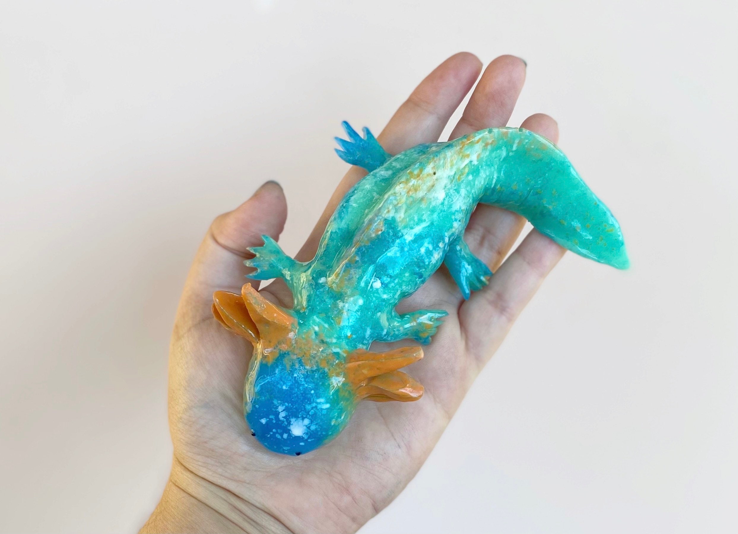 Blue Axolotl Axolotl Silicone Axolotl Mud Puppy Water | Etsy Singapore