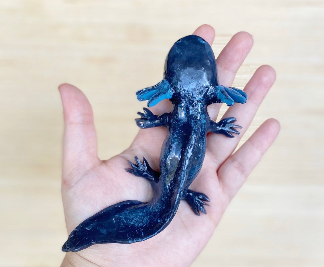 Axolotl Negro Axolotl Axolotl de Silicona Cachorro de - Etsy México