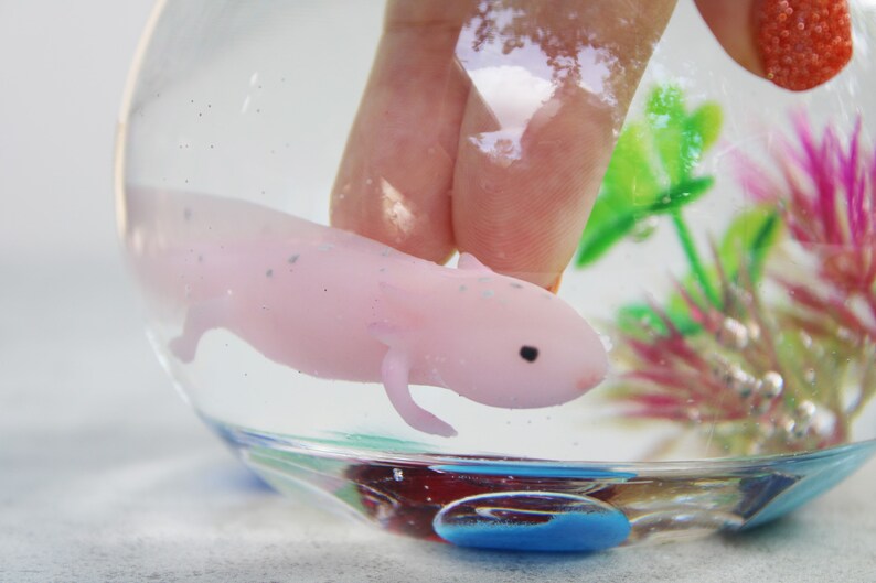 Mini Axolotl Baby Axolotl Squishy Stress Toy Albino - Etsy