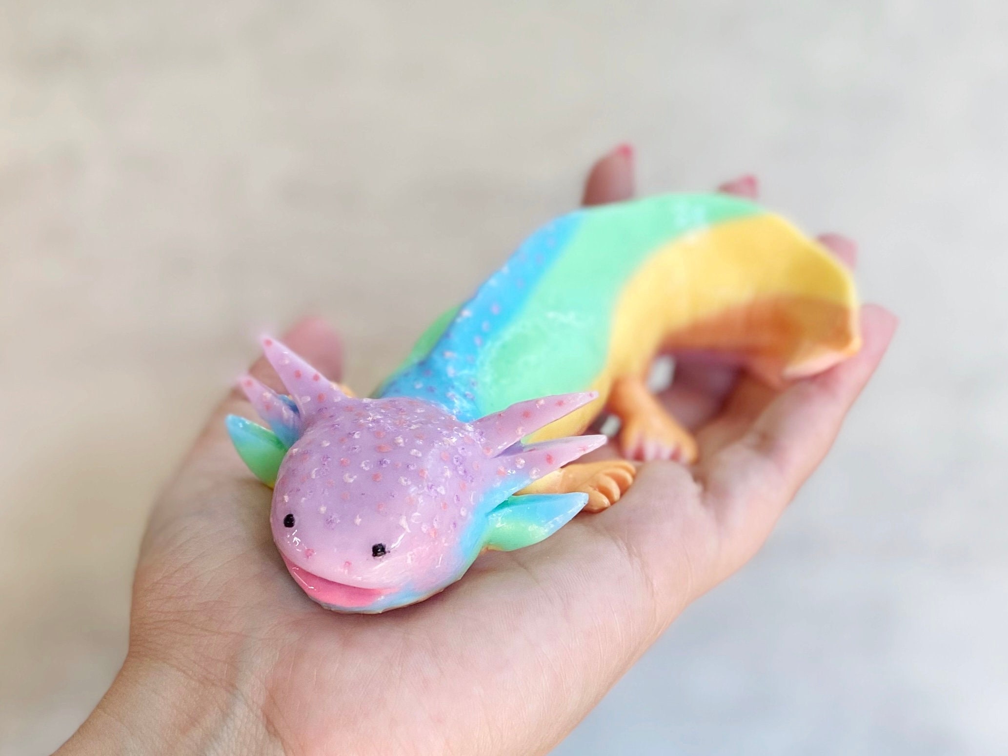 Axolotl Squishy Axolotl Squishy Animal Puppy Pet Play - Etsy México