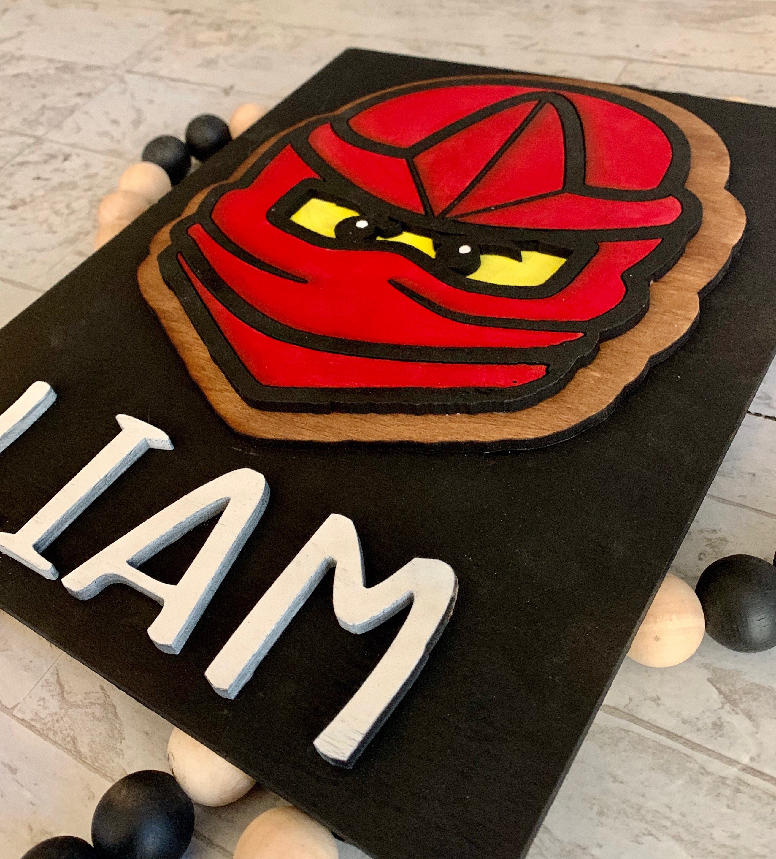 Personalized Ninjago lego wood sign | Etsy