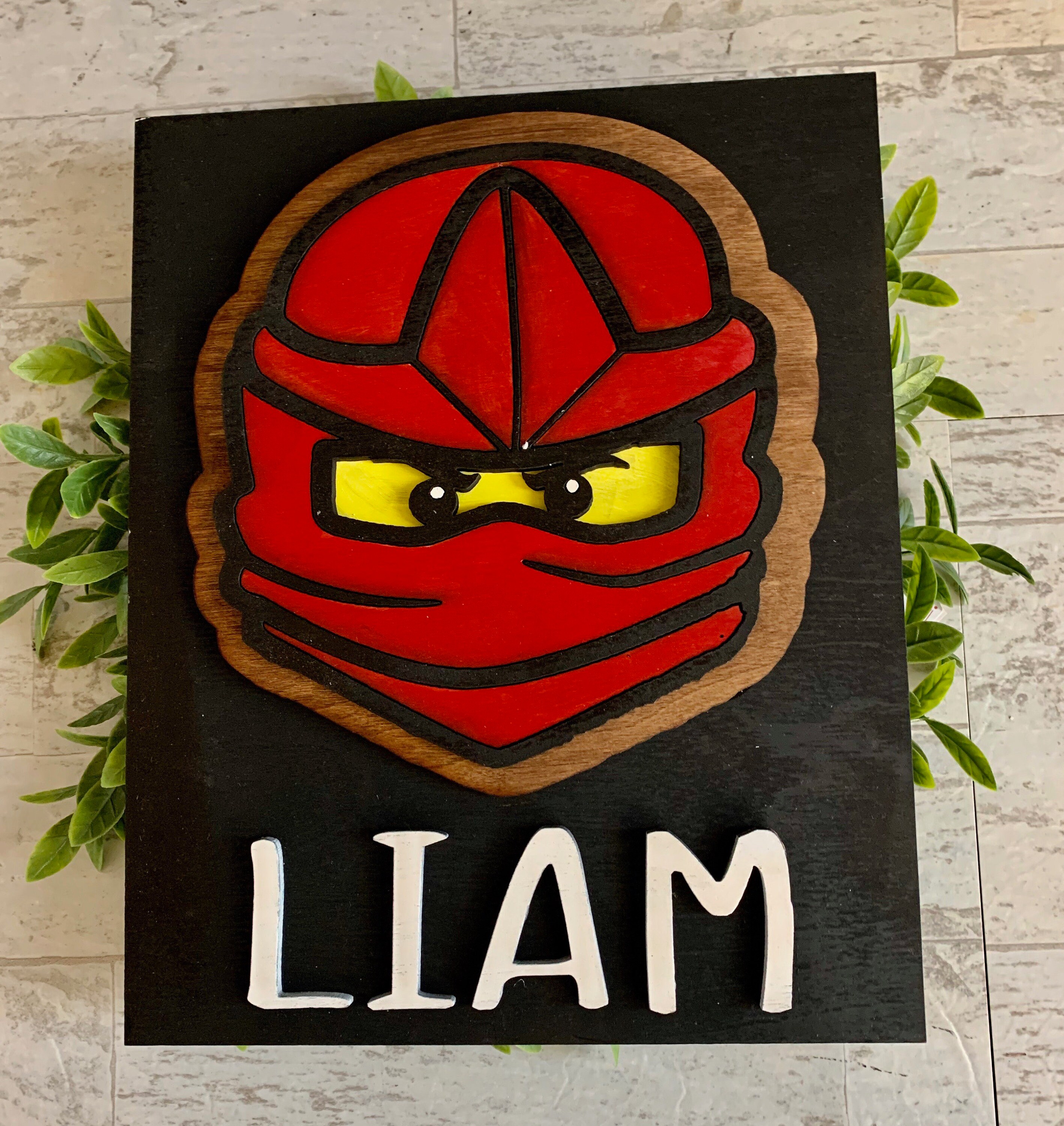 Personalized Ninjago lego wood sign | Etsy