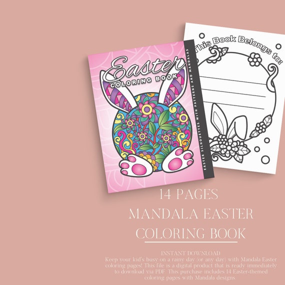 14 PAGES INSTANT DOWNLOAD Easter Mandala Coloring Book part - Etsy