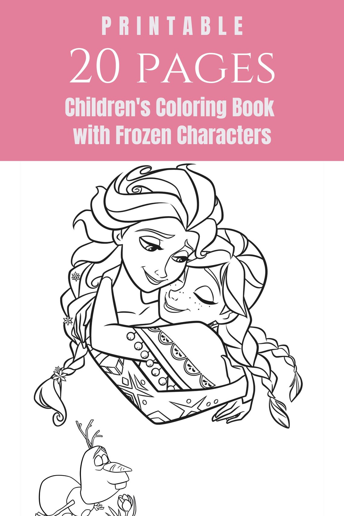 20 Pages INSTANT PRINTABLE DOWNLOAD - Children's Coloring Book With ...