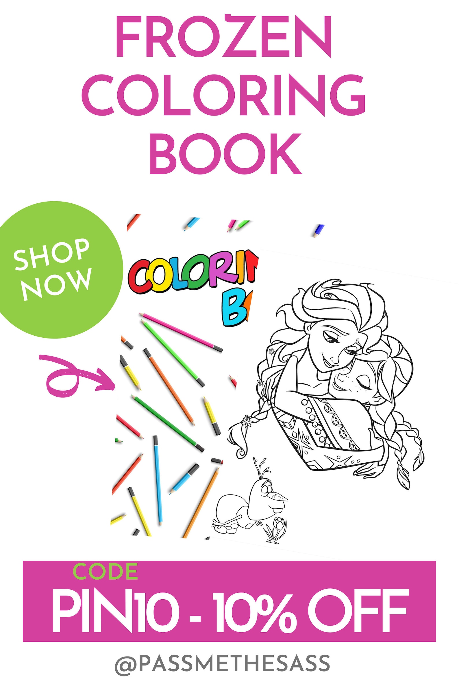 20 Pages INSTANT PRINTABLE DOWNLOAD - Children's Coloring Book With ...