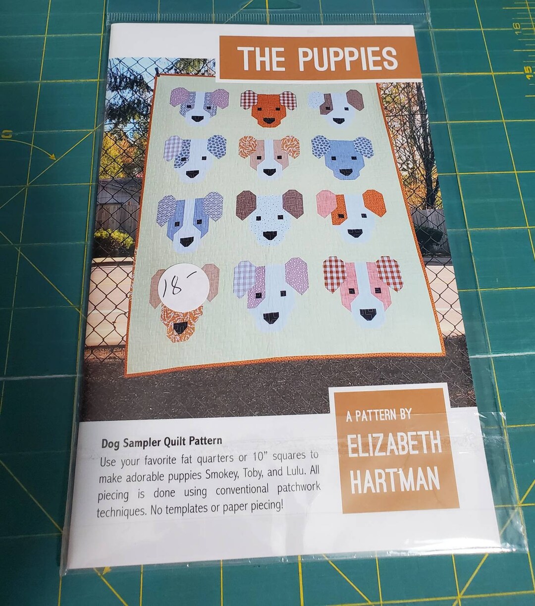 Elizabeth Hartman Puppies Quilt Pattern, Fat Quarter Quilt Pattern ...