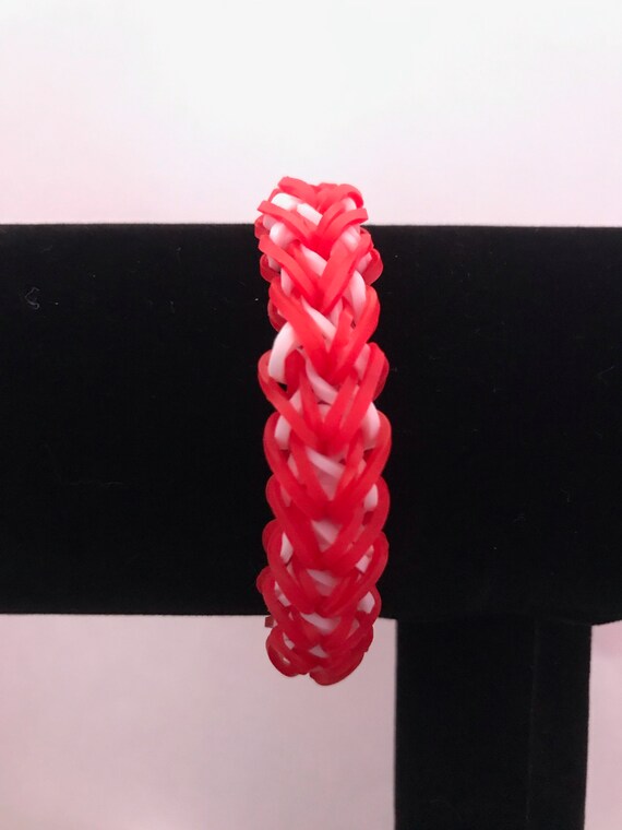 Rainbow Loom Heart Custom Bracelet - Etsy