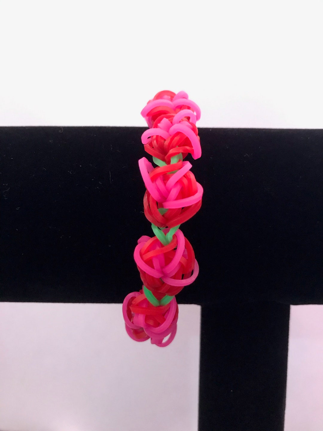 Rainbow Loom Rose Garden Custom Bracelet - Etsy