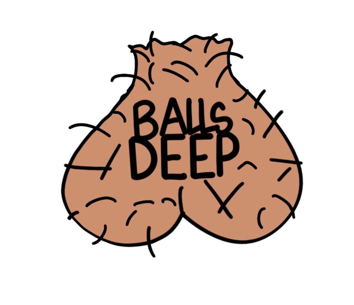 Balls DEEP Sticker | Etsy