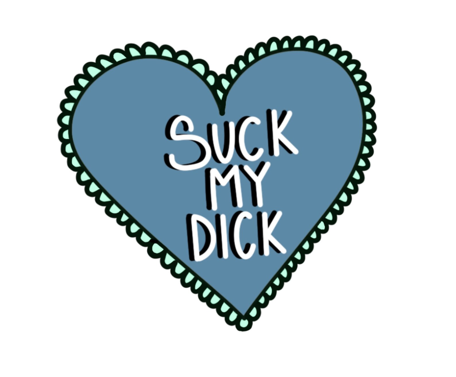 Succhia Il Mio Cazzo Di Cuore Adesivo Etsy