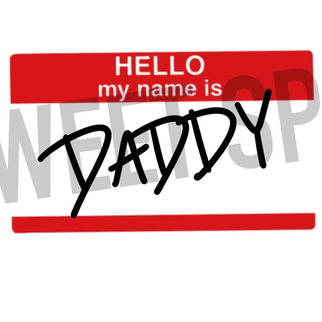 Daddy Name Tag Sticker - Etsy