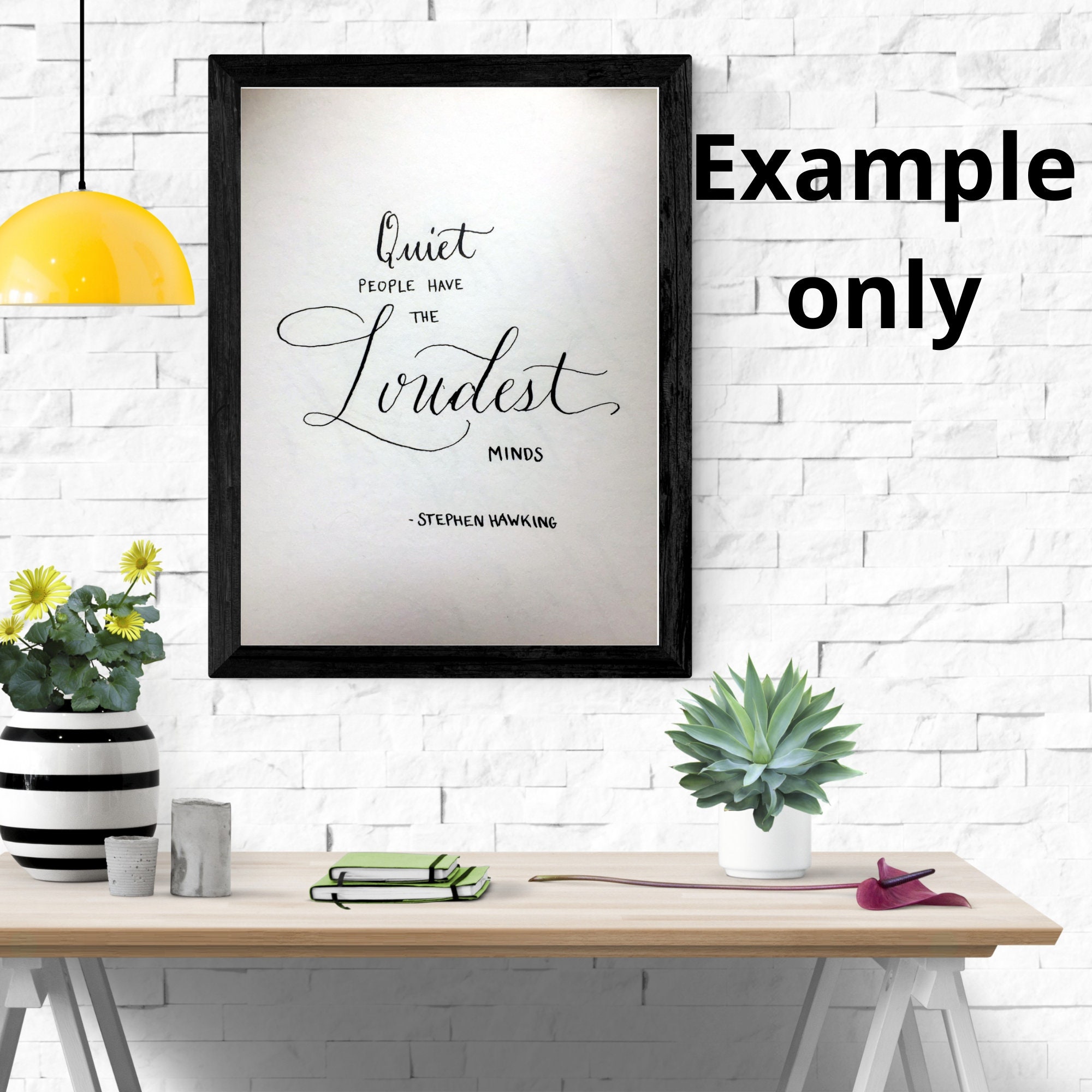 Custom Modern Calligraphy Quote Inspirational Quotes for Home - Etsy