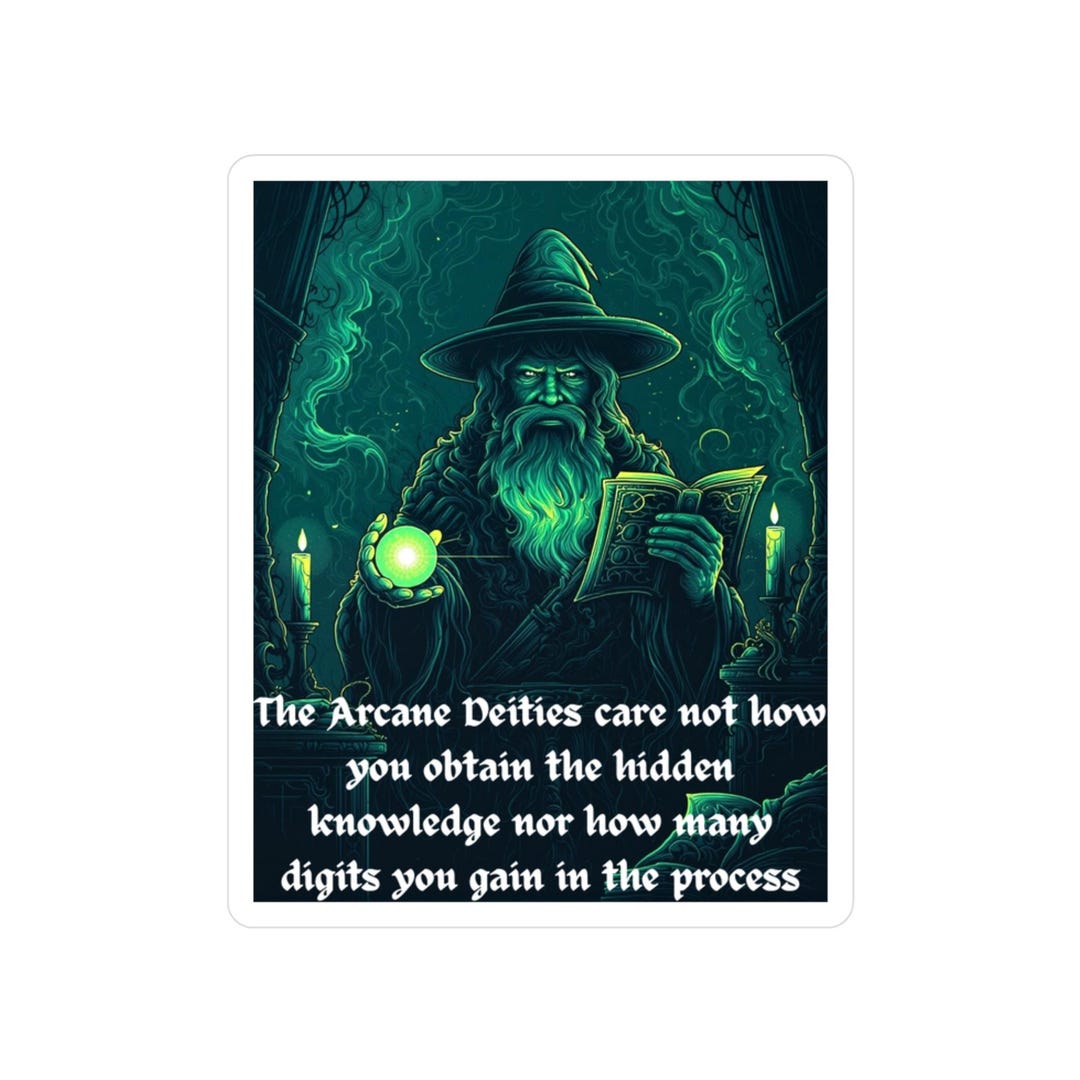 Forbidden Knowledge Wizard Vinyl Decals | Occult Mage Sticker Set - Etsy