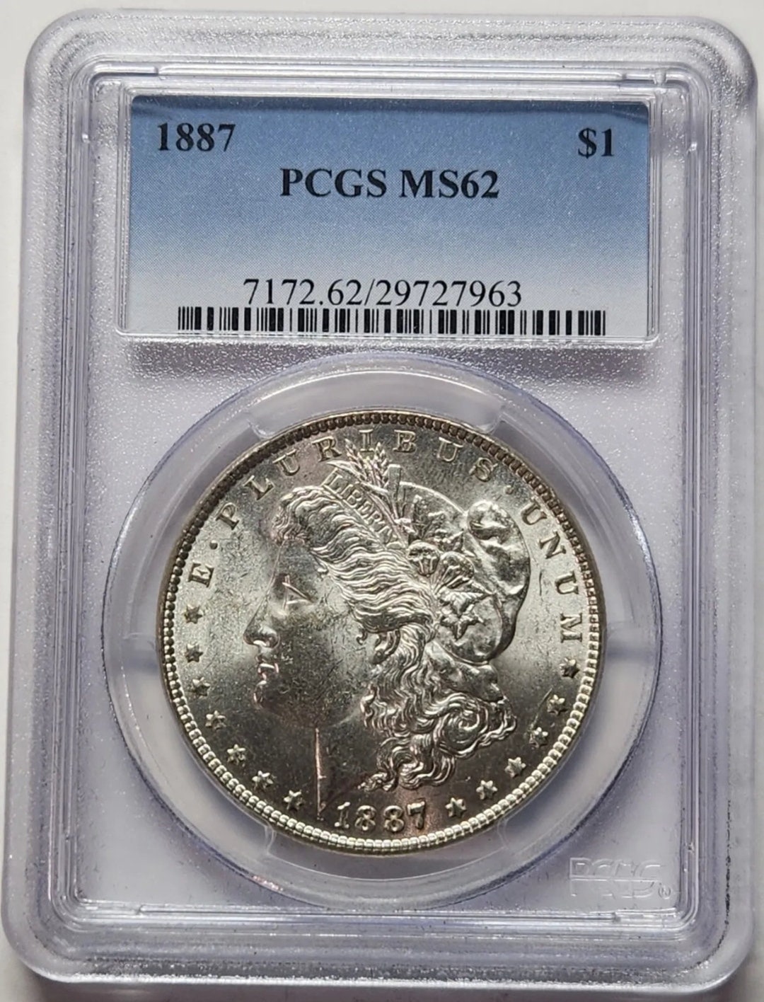 1887 P Morgan Silver Dollar MS62 PCGS* - Etsy