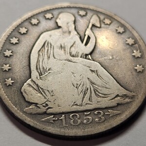1853 O Seated Liberty Half Dollar Arrows and Rays VG/FINE - Etsy