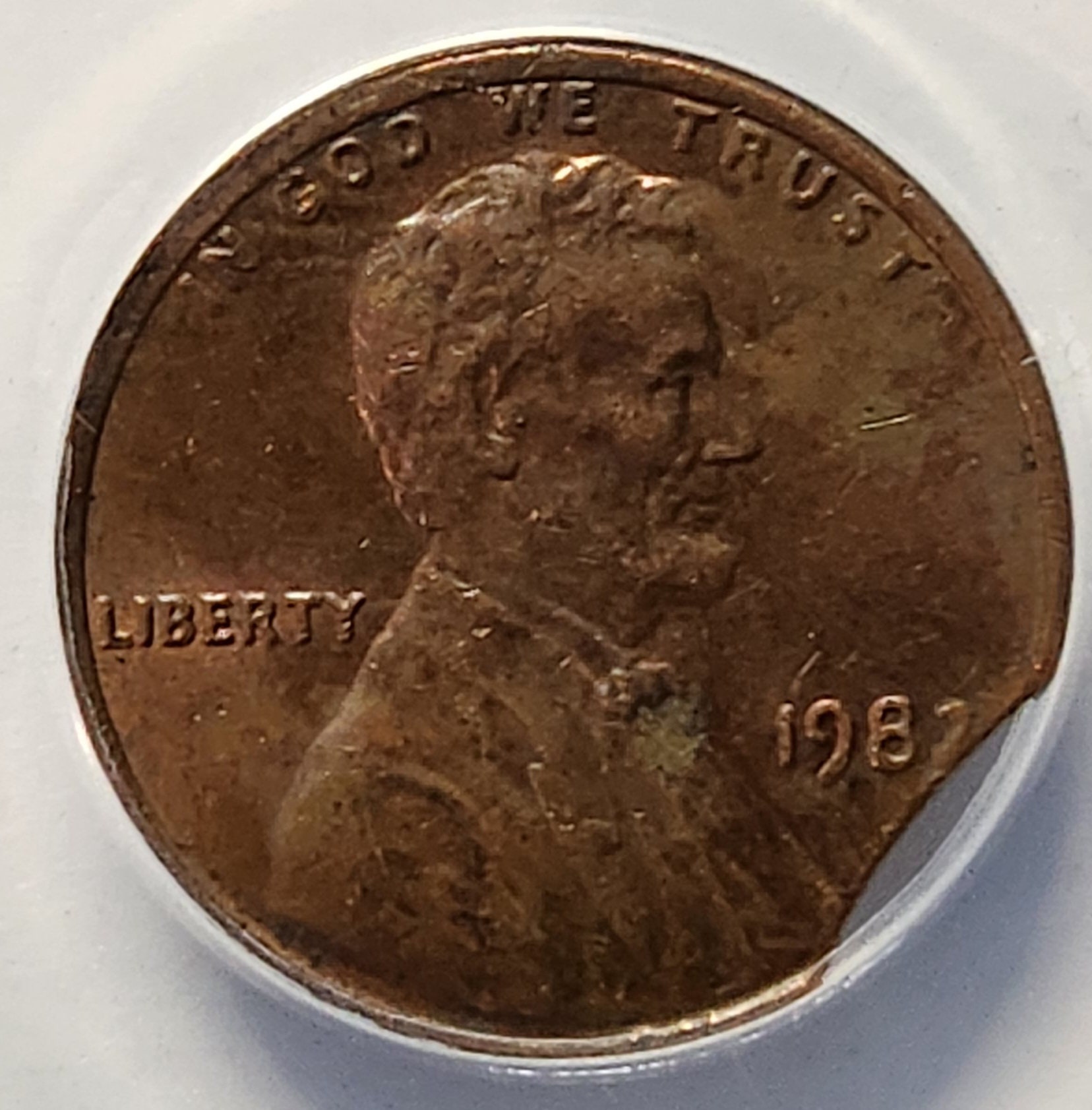 1982-D Lincoln Memorial Penny AU55 Lg Date Curved Clip Error - Etsy
