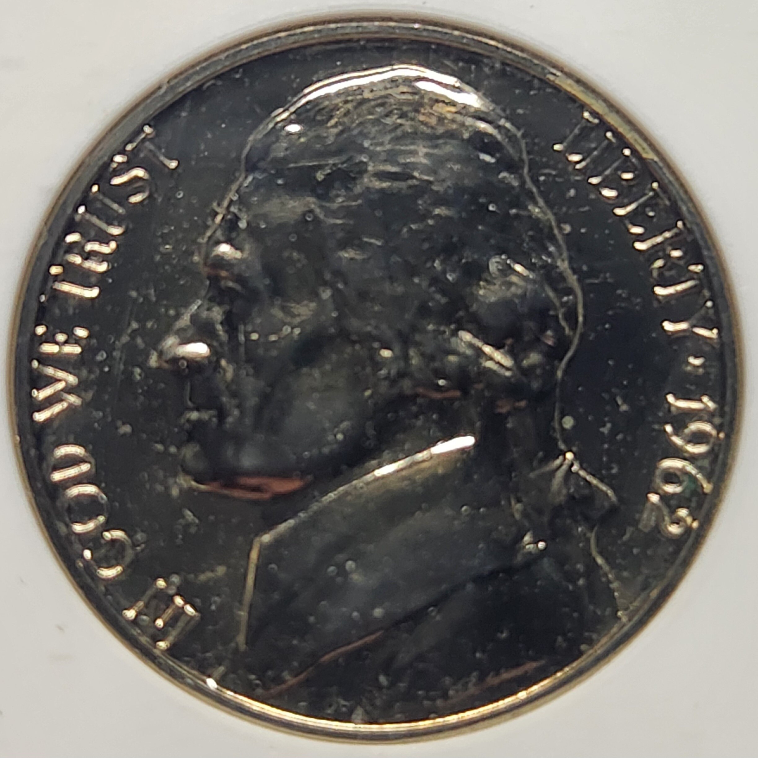 1962 Jefferson Nickel – PF64 ANACS – Double Die Reverse (DDR) – Proof ...