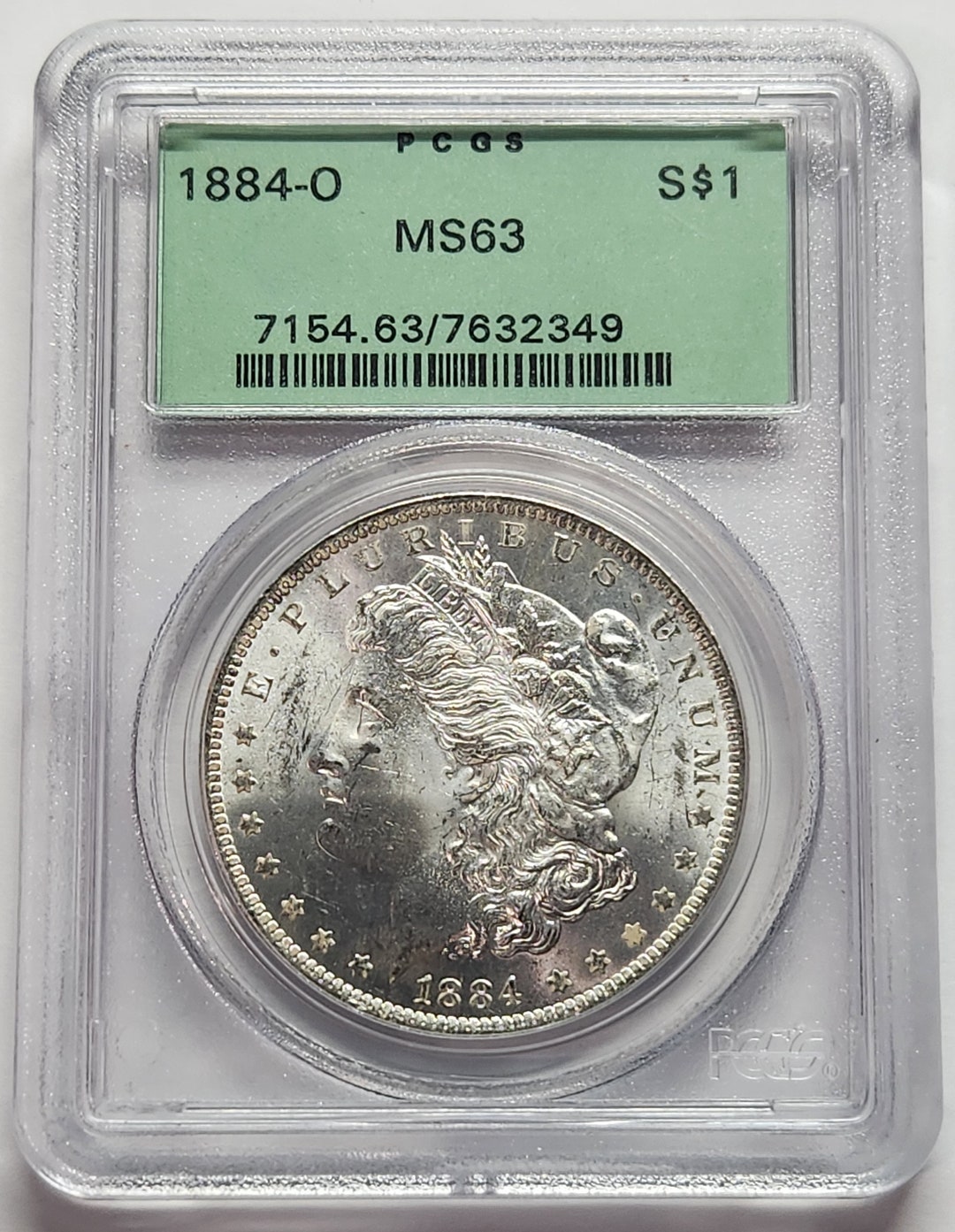 1884-0 Morgan Silver Dollar MS63 PCGS Old Green Holder - Etsy