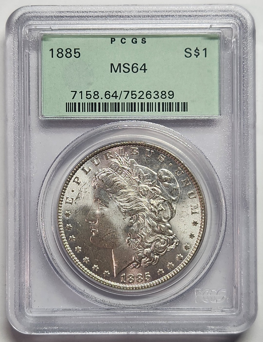 1885 P Morgan Silver Dollar MS64 Old Green Label PCGS - Etsy