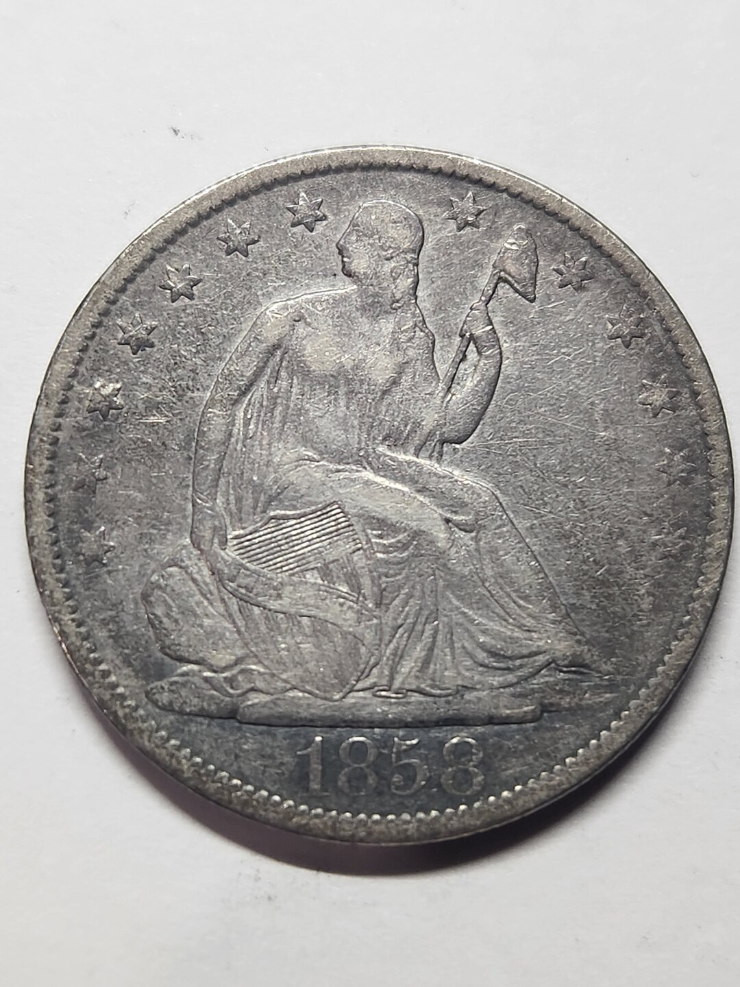 1858 O Seated Liberty Half Dollar XF - Etsy