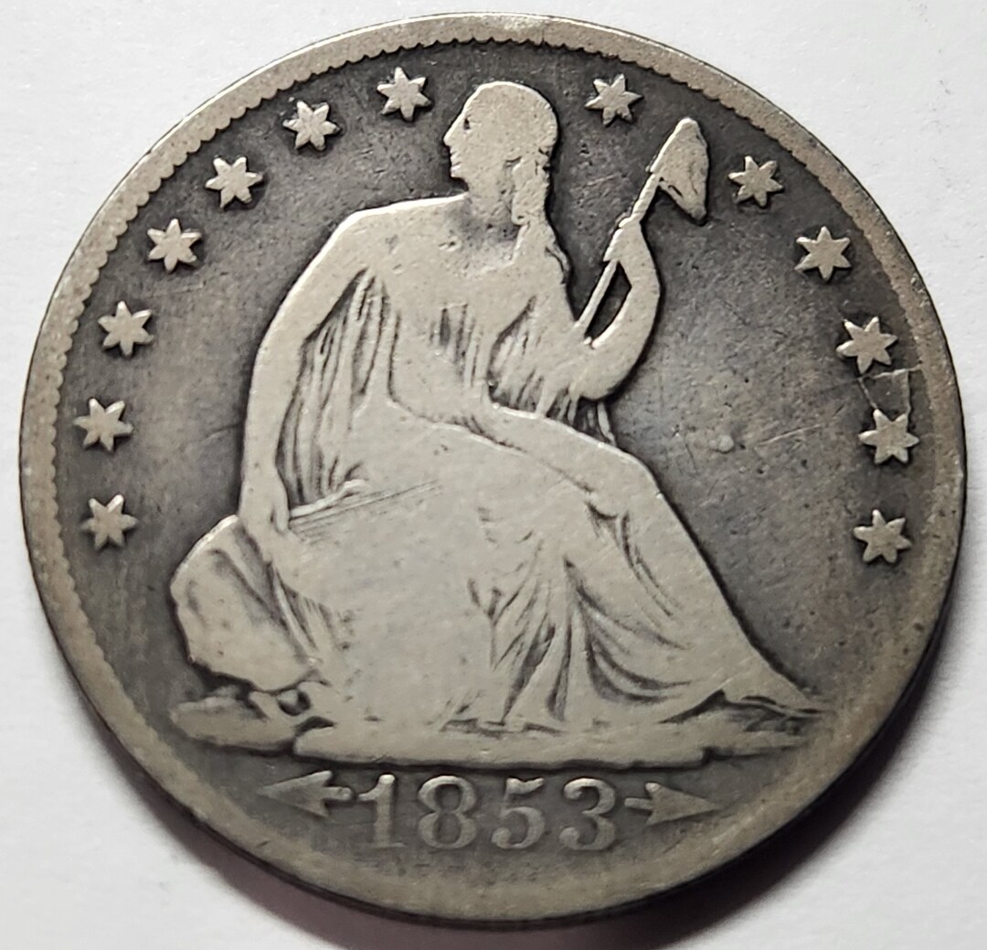 1853 O Seated Liberty Half Dollar Arrows and Rays VG/FINE - Etsy