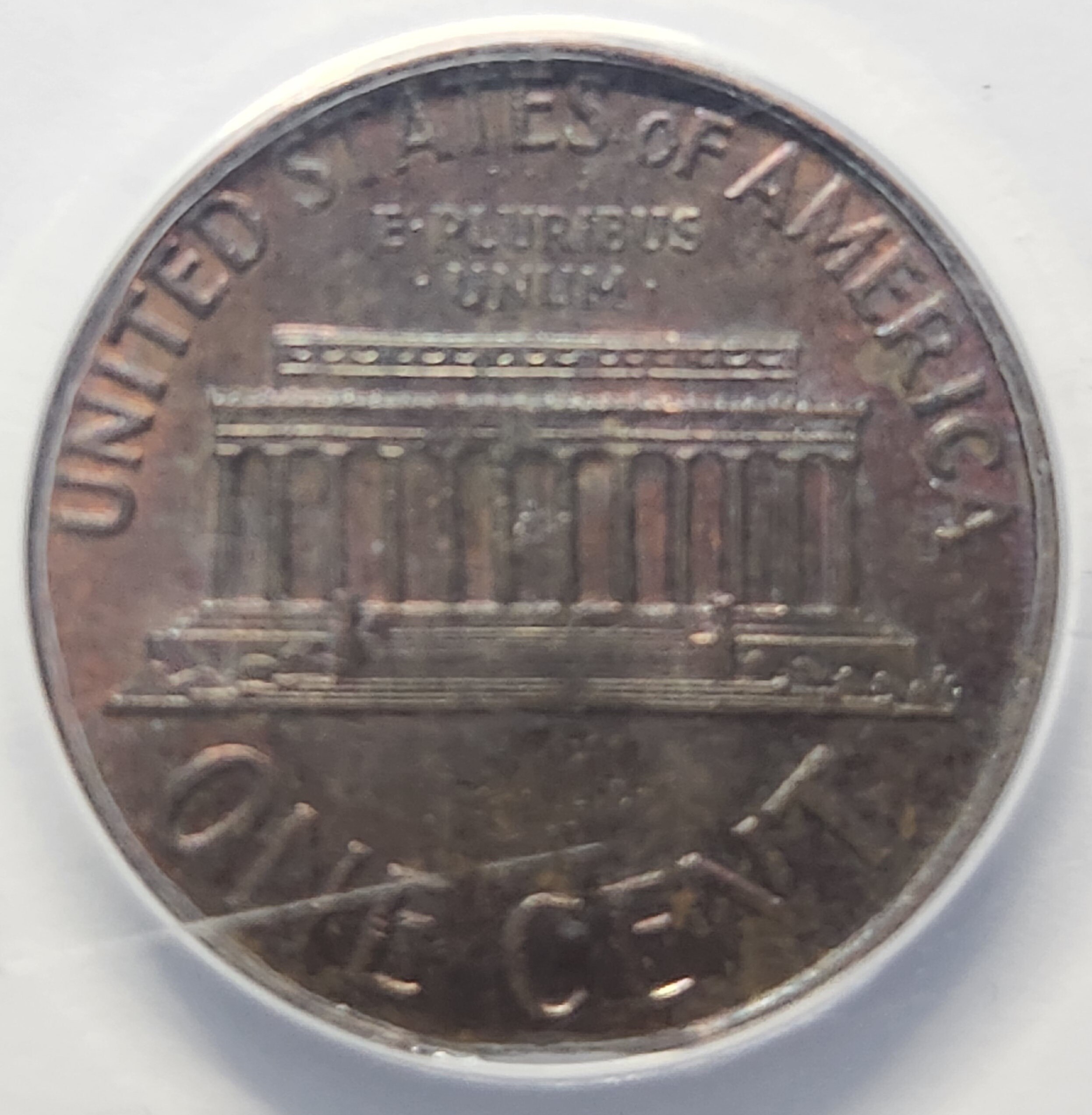 1965 P Lincoln Memorial Penny MS63 Red Brown Curved Clip Error Anacs - Etsy