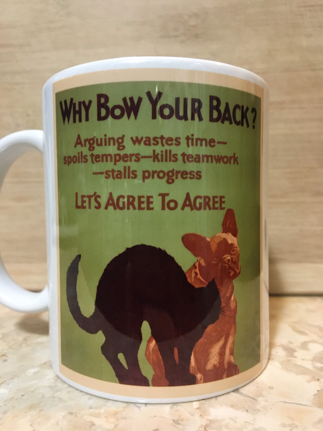 Why Bow Your Back Lets Agree To Agree 11oz funny mug - Etsy 日本