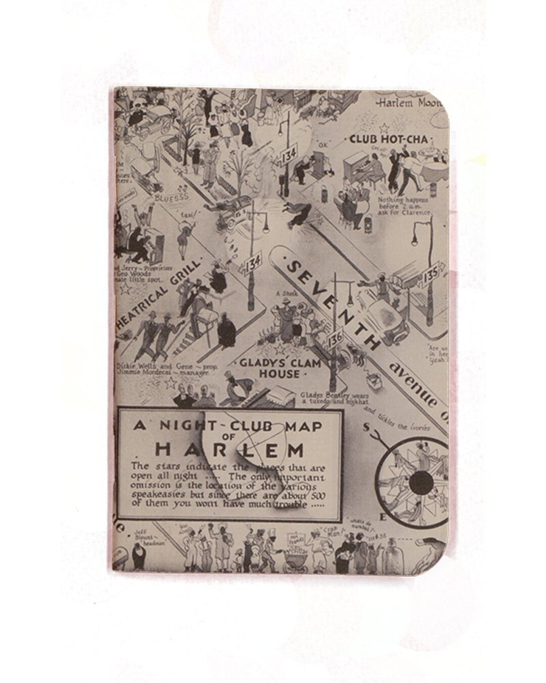 Handmade Harlem Nightclub NYC Map Pocket Notebook New York City Vintage ...