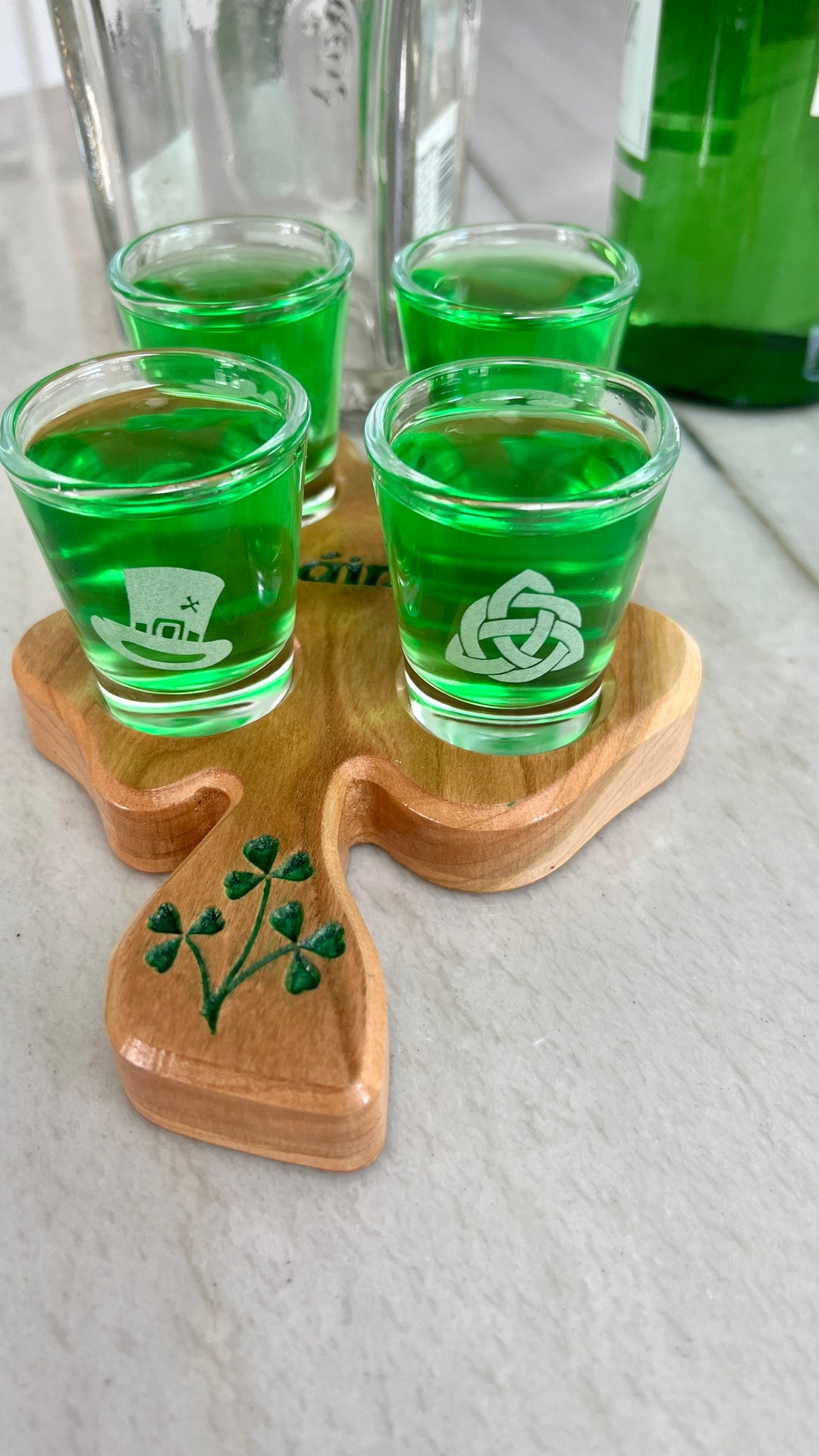 Irish Shot Glass Set With Unique Server - Etsy