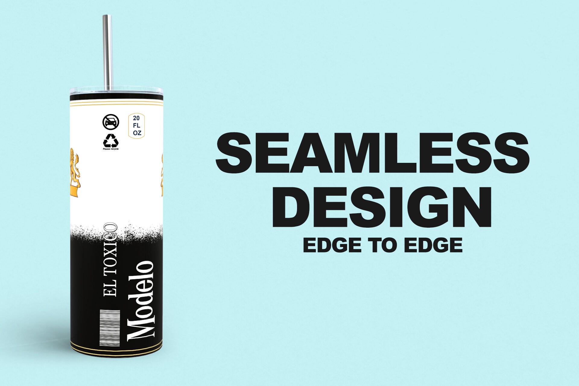 Toxico Tumbler Design, El Toxico, 20oz Tumbler Design, Sublimation ...