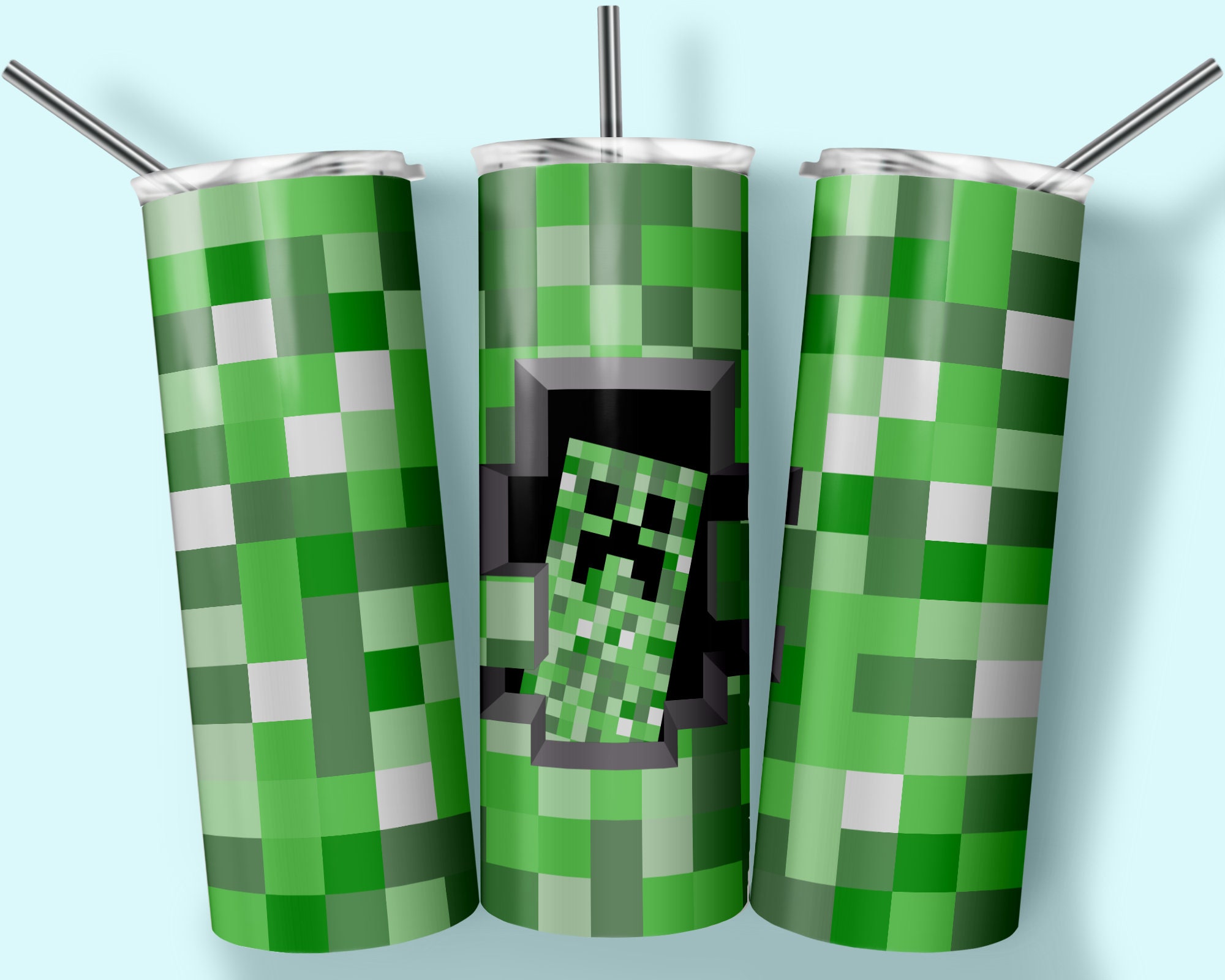 Minecraft Design, Creeper Design, Adventure Game, Gaming, Blocks, 20oz ...