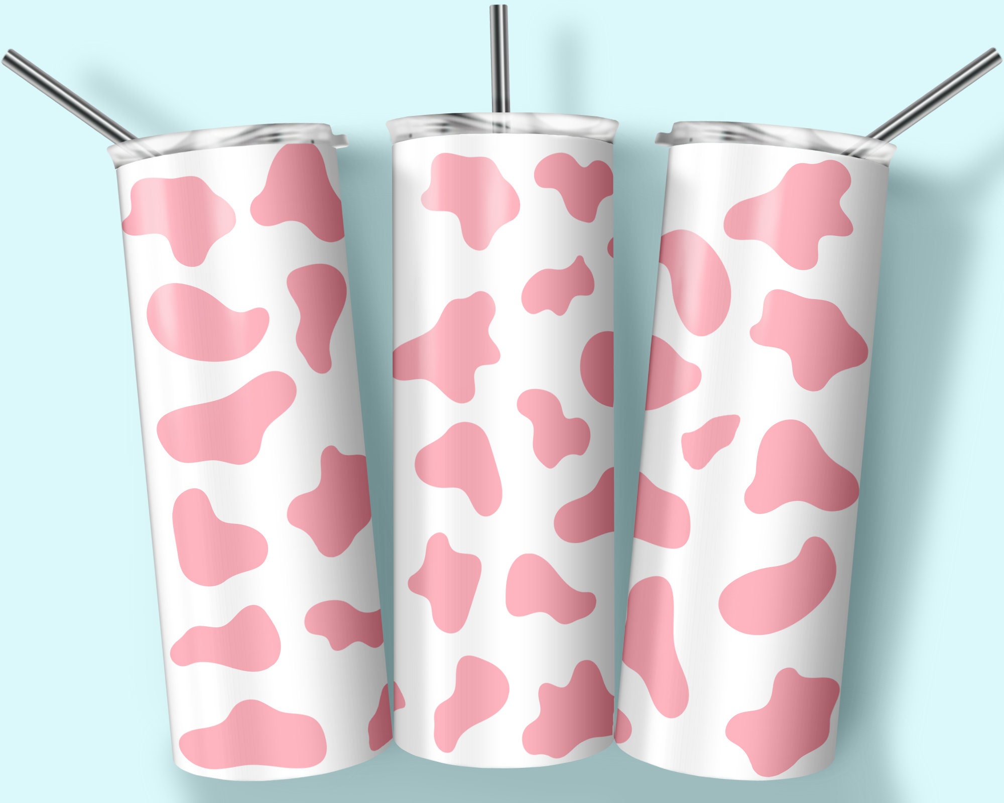 Pink Cow Print Pattern, Cow Print Design, Add Your Own Name, Tumbler ...
