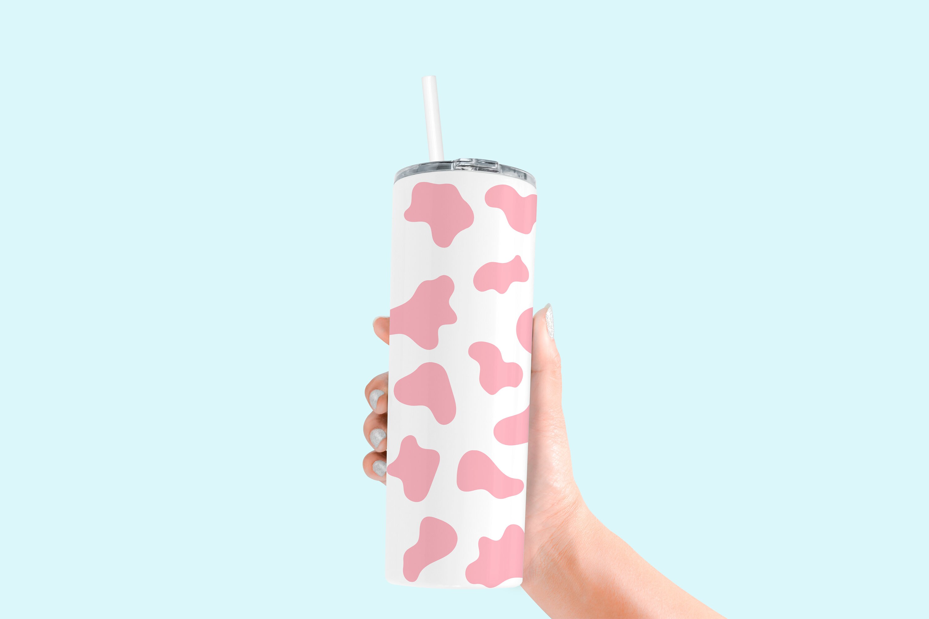 Pink Cow Print Pattern, Cow Print Design, Add Your Own Name, Tumbler ...