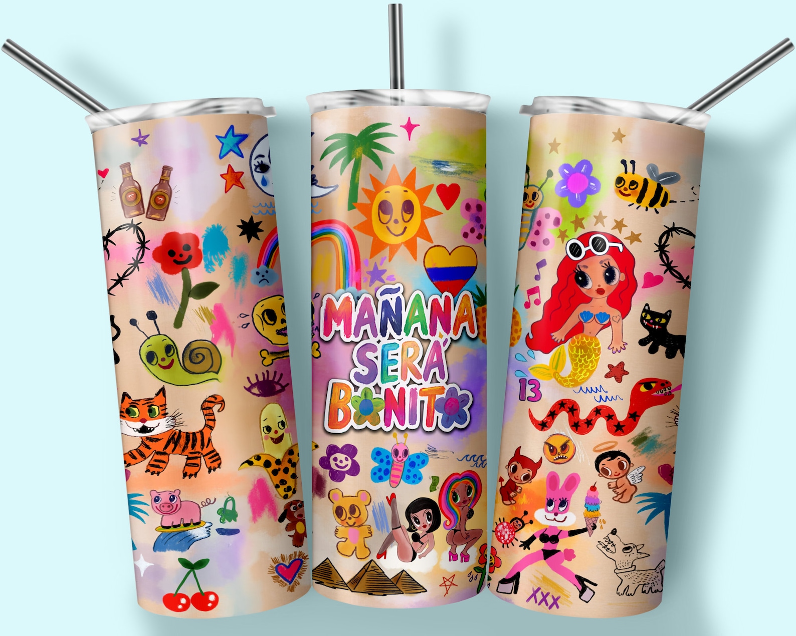 Mañana Sera Bonito Design, Karol G Design, Manana Sera Bonito, 20oz ...