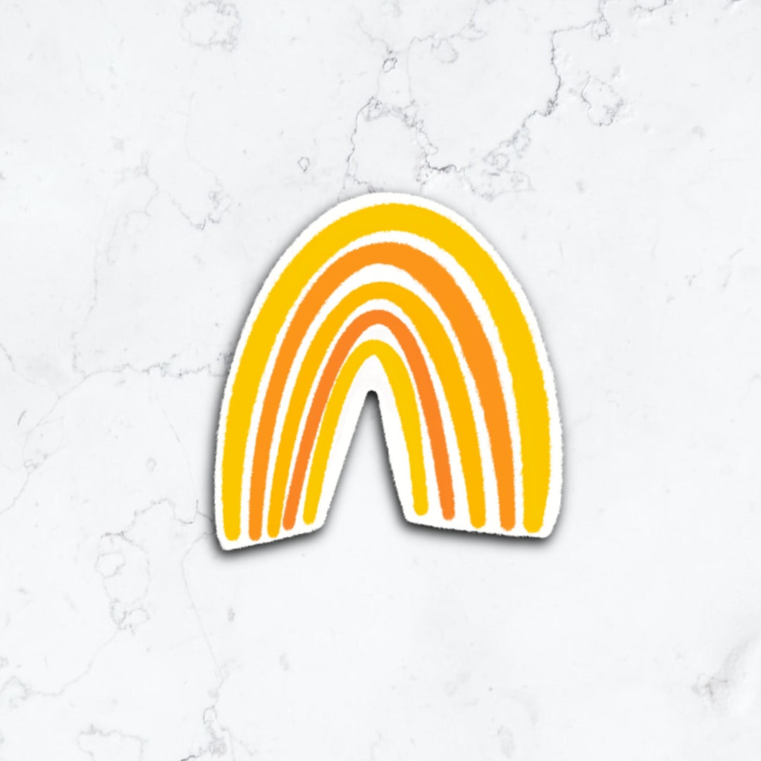 Orange Creamsicle Rainbow Sticker - Etsy