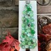 Unique Christmas Decor/ White Pearl Canvas With Glass Beads and Jewelry ...