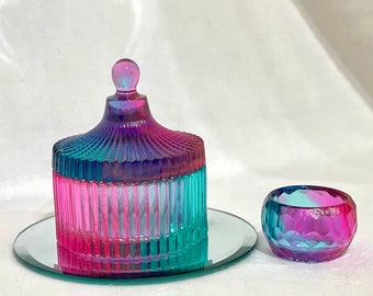 Rainbow Trinket Dish - Etsy