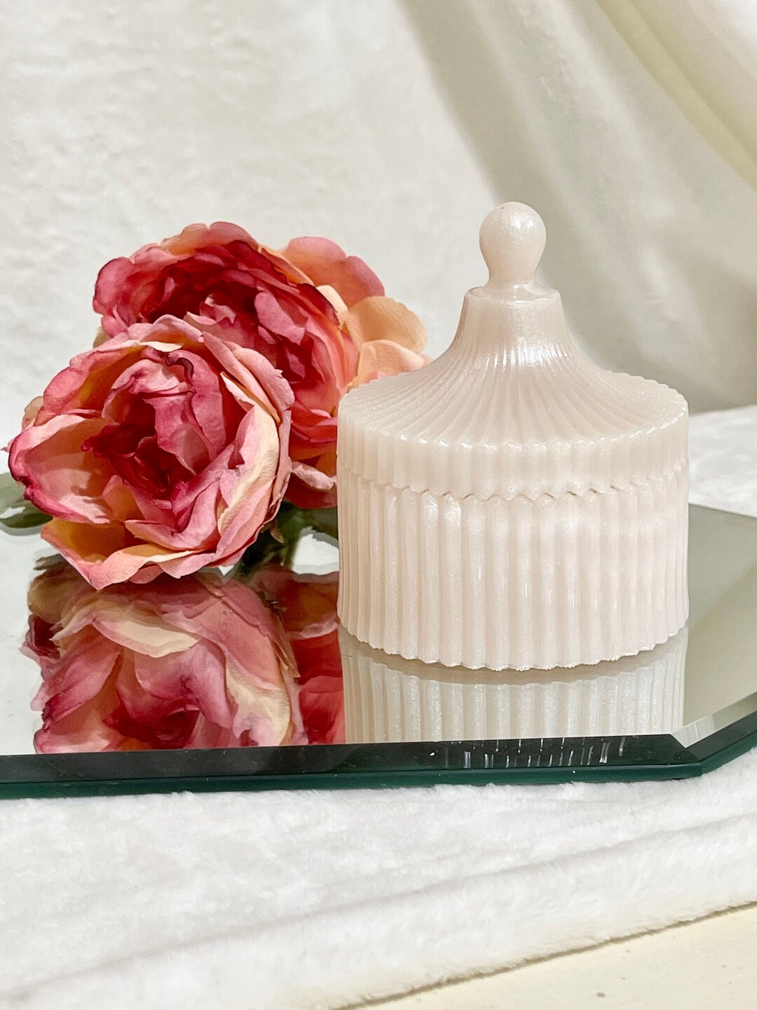 Ivory Blush Pearl Trinket Dish: Vintage Style Jewelry Holder - Etsy