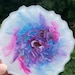 Set of Two Blooming Flower Geode Shaped Coasters/ Purple Blue - Etsy