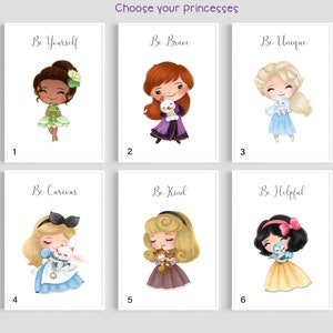Princess Prints, Set of 3 4 or 6, Princess Nursery Prints, Princess ...